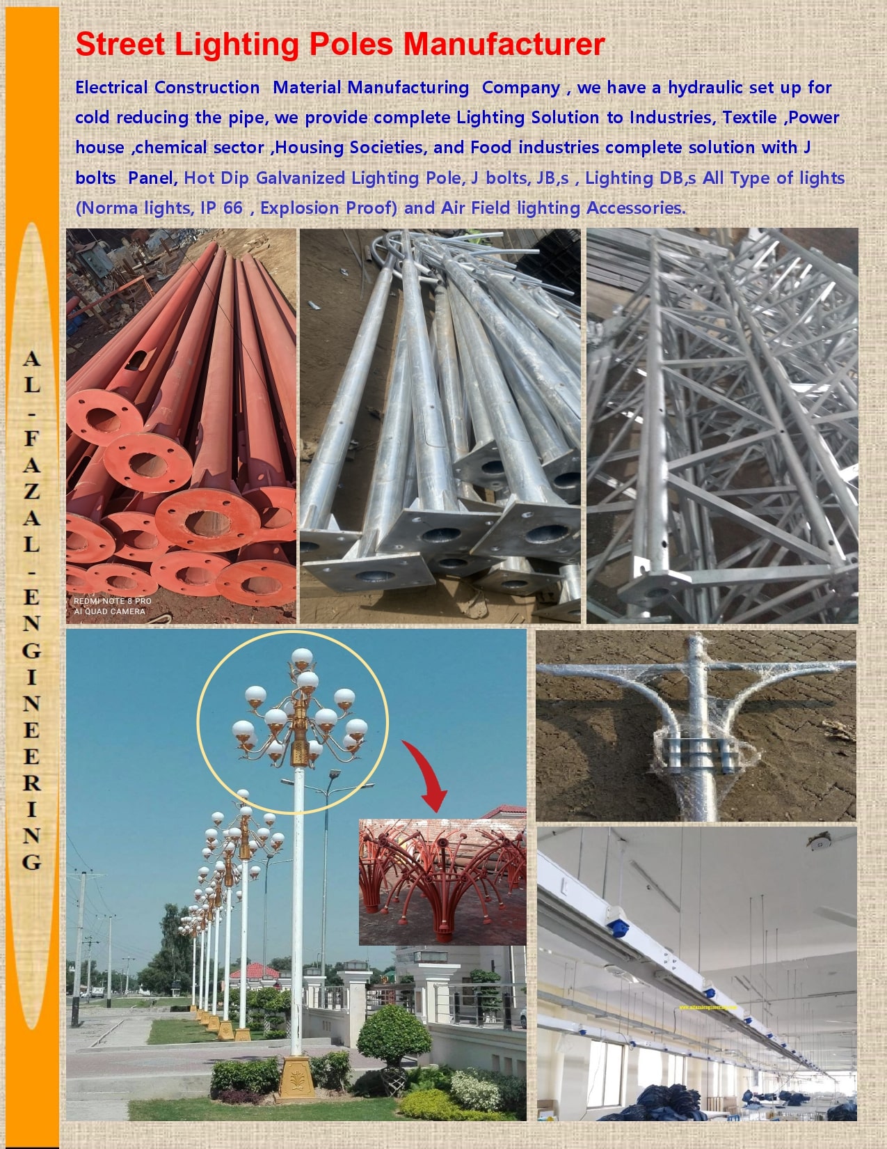 Street Lighting Poles Manufacturer and Suppliers in Pakistan
